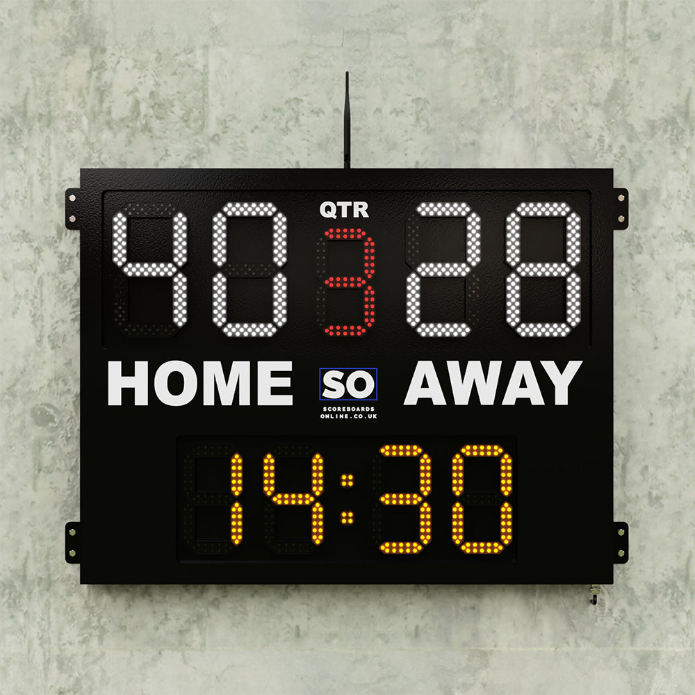 Home & Away Scoreboard w/ Period and Timer - Scoreboards Online